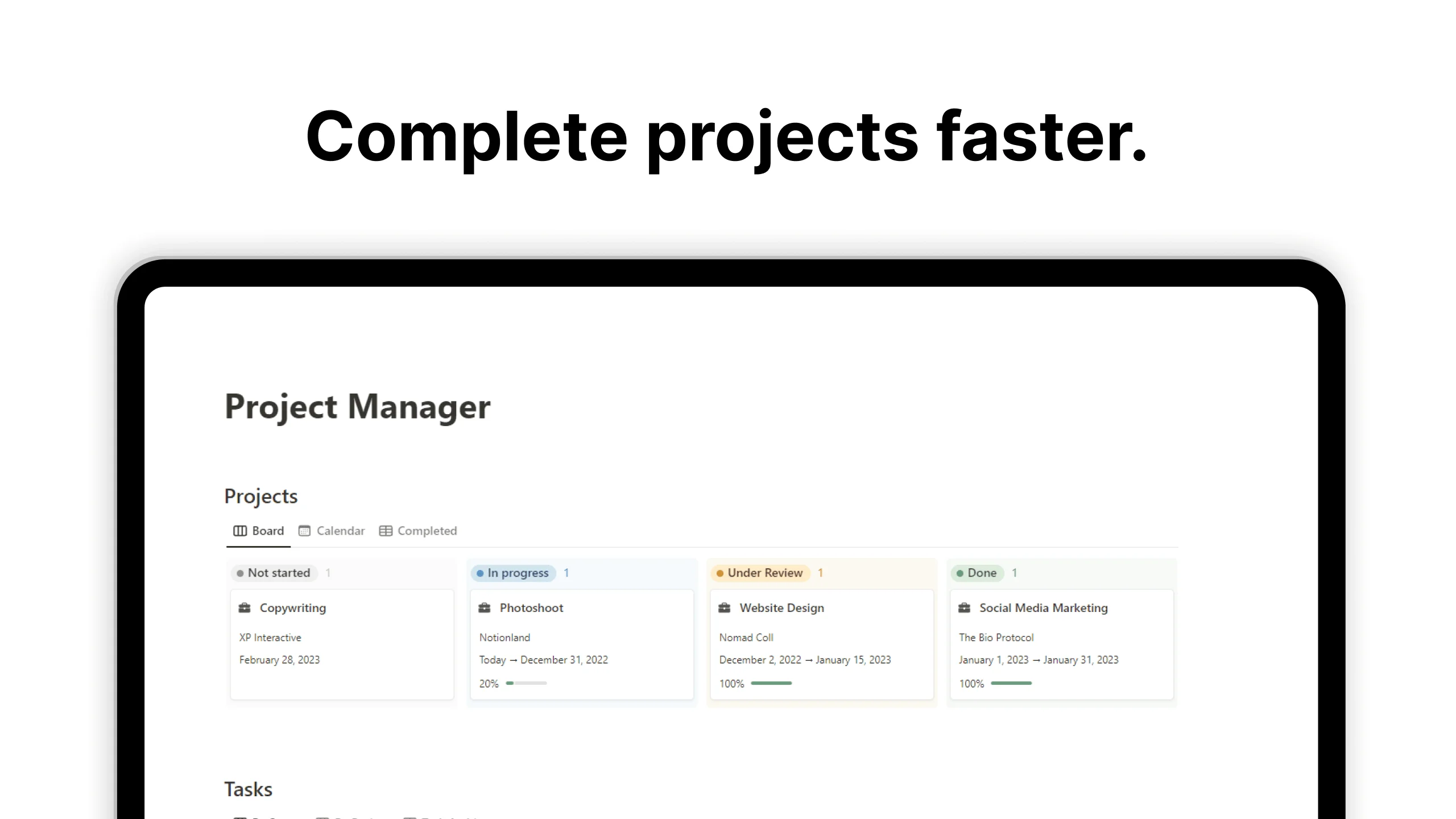 Notion Task & Project Manager - Notionland Template Gallery
